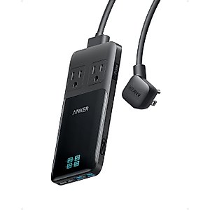 Anker Prime 6-in-1 USB C Charging Station, 140W Compact Power Strip for Work and Travel, 5 ft Detachable Extension Cord with 6 Ports, for iPhone 15/15 Plus/15 Pro/15 Pro Max(Non-Battery, Non-Wireless)