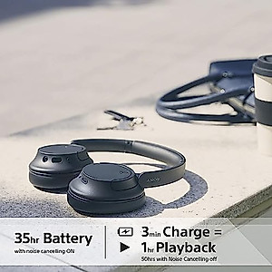 Sony WH-CH720NB Noise Canceling Wireless Bluetooth Headphones - Built-in Microphone - up to 35 Hours Battery Life and Quick Charge - Matte Black