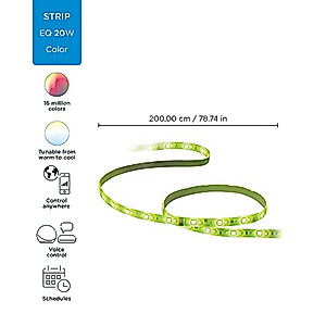 WiZ Connected 9ft Smart WiFi Color LightStrip Base Kit Plus Extension, 16 Million Colors, Compatible with Alexa and Google Home Assistant, No Hub Required