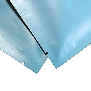 100x Premium Glossy Blue Mylar Foil Open Top Bags (7cm x 10 xm)
