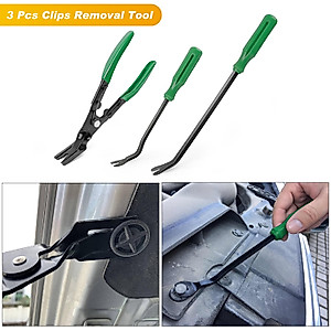 GOOACC 19Pcs Trim Removal Tool Set Panel Fastener Clips Removal Automotive Plastic Upholstery Pliers Removal Install Removal Car Tool with Storage Bag for Trim Panel Audio Clip Pliers Terminal-Green