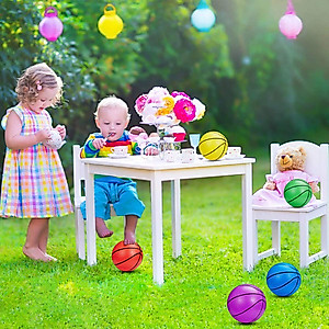 Shindel 6Pcs Mini Basketball, Small Basketball for Toddlers, Kids and Adults Basketball Party Favors Mini Toy Basketball with Pump Suitable for Pool, Indoors, Outdoors