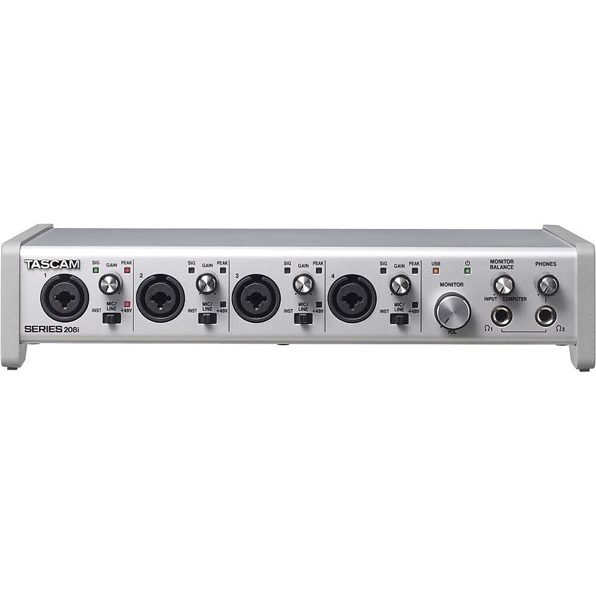 Tascam SERIES 208i 20 IN/8 OUT USB Audio Interface with MIDI, DAW Recording Software for Songwriting, Podcasting, Recording