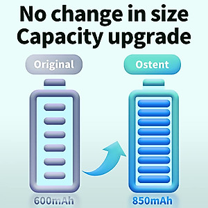 OSTENT 850mAh Rechargeable Lithium-ion Battery + Tool Pack Kit for Nintendo GBA SP Game Boy Advance SP