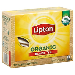 Lipton Black Tea Bags, Hot or Iced, 72 Count