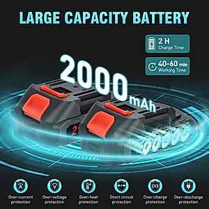 SHAVINGFUN Mini Chainsaw,Mini Chainsaw Cordless 8 and 6-inch 2-in-1 Brushless Motor Chainsaw Kits