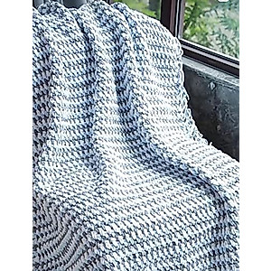 BATELO Blanket Yarn, Thick Chenille Yarn for Crocheting & Knitting, 6 Super Bulky, 3.30z/100g, 50yd/45m - Navy