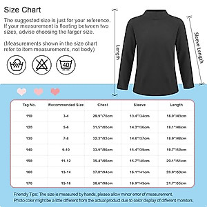 Xnihocha Kids Boys Girls Turtleneck Thermal T-Shirts Long Sleeves Tops Cotton Tee Undershirts Black 9-10 Years