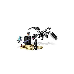 LEGO Minecraft The End Battle 21151 Ender Dragon Building Kit Includes Dragon Slayer and Enderman Toy Figures for Dragon Fighting Adventures (222 Pieces)