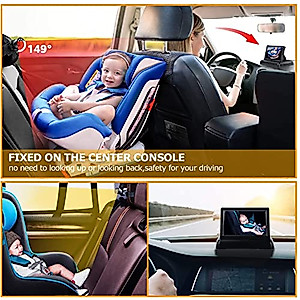 Itomoro Baby Car Mirror, View Infant in Rear Facing Seat with Wide Crystal Clear View,Camera aimed at baby-Easily to Observe The Baby's Every Move