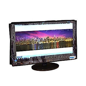 Comp Bind Technology Marine Black Cover with Front Transparent Compatible with LCD 22'' Monitors, Anti Staic and Waterproof Monitor Cover Dimensions 20.5''W x 2.25''D x 14''H