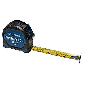 Century Drill & Tool 72843 Contractor Fractional/Metric Tape Measure, 30-Foot