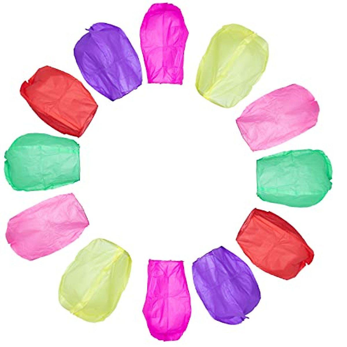 YARNOW 24pcs Floating Colored Memorial Blessing and to Multicolored Release Fashion Wedding Lanterns Lantern Traditional Party Celebration in Festival Garden Wishing Ornament New