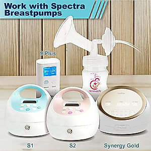 Nenesupply 24mm Flange Pump Parts Compatible w Spectra S2 S1 Breast Pumps Replacement Kit for Spectra Pump Parts 24mm S2 Parts S2 Accessories Inc Flange Duckbill Valve Backflow Protector Bottles