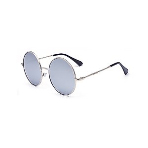GEELOOK Round Sunglasses for Women Men Classic Oversized Circle Mirrored Hippie Hipster Polarized Sunglasses Metal Frame Mercury Lens