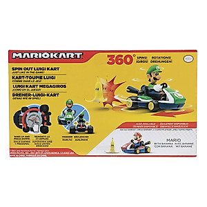 Super Mario Spin Out 2.5" Mariokart - Luigi Racer Vehicle