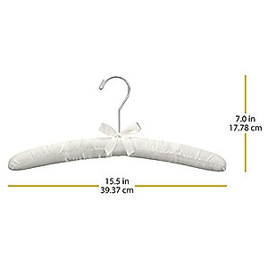 Whitmor 8PK Sat Blouse Hanger, 8 Count, Bone