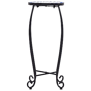 SLGSDMJ Mosaic Side Table Plant Table Terracotta Plant Stand