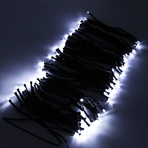 XUNATA Waterproof String Lights Outdoor, 50 LEDs 33ft Starry USB Powered 8 Modes Setting Light, for Indoor Outdoor Wall Decoration Wedding Party Home Garden(White)