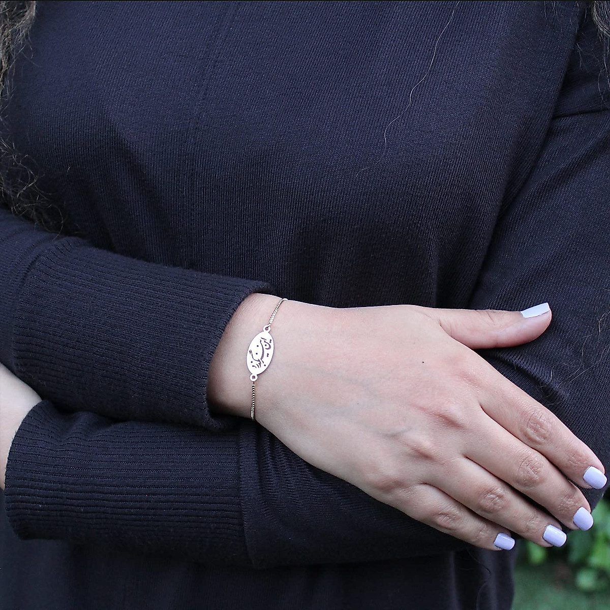 Asoodehdelan Iranian Persian Farsi Poem Bracelet Eshgh Farsi Bracelet Art Gift (Gold Plated)