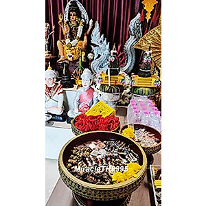 Miracle Magic Love INN Koo Mahasanaeh Takrud & Yant Kroa Petch Sheet Gold Spell Yantra Amulet Thai Couple Charm Talisman Protection Power Lover Money Wealth Business Blessing by Lp YangDam