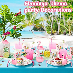 Pink Flamingo Rubber Duckies, 12PCS Bulk Flamingo Bath Toys for Kids Small Flamingo Rubber Duck Cake Decorations, Classroom Prizes