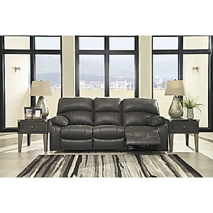 Signature Design by Ashley Dunwell Adjustable Power Rocker Reclining Sofa with USB Charging, Gray