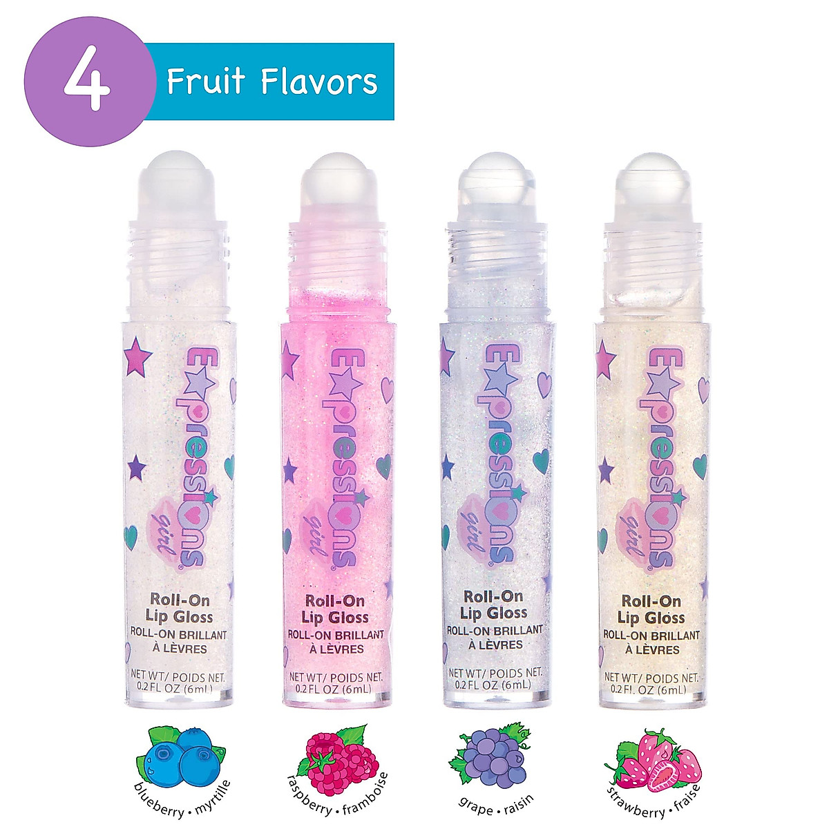 Expressions 12pc Lip Gloss Necklace, Fruit Flavored Lip Gloss Set, Lip Gloss Value Pack, Teen Girls Party Favors, Non Toxic Lip Gloss Necklaces For Girls