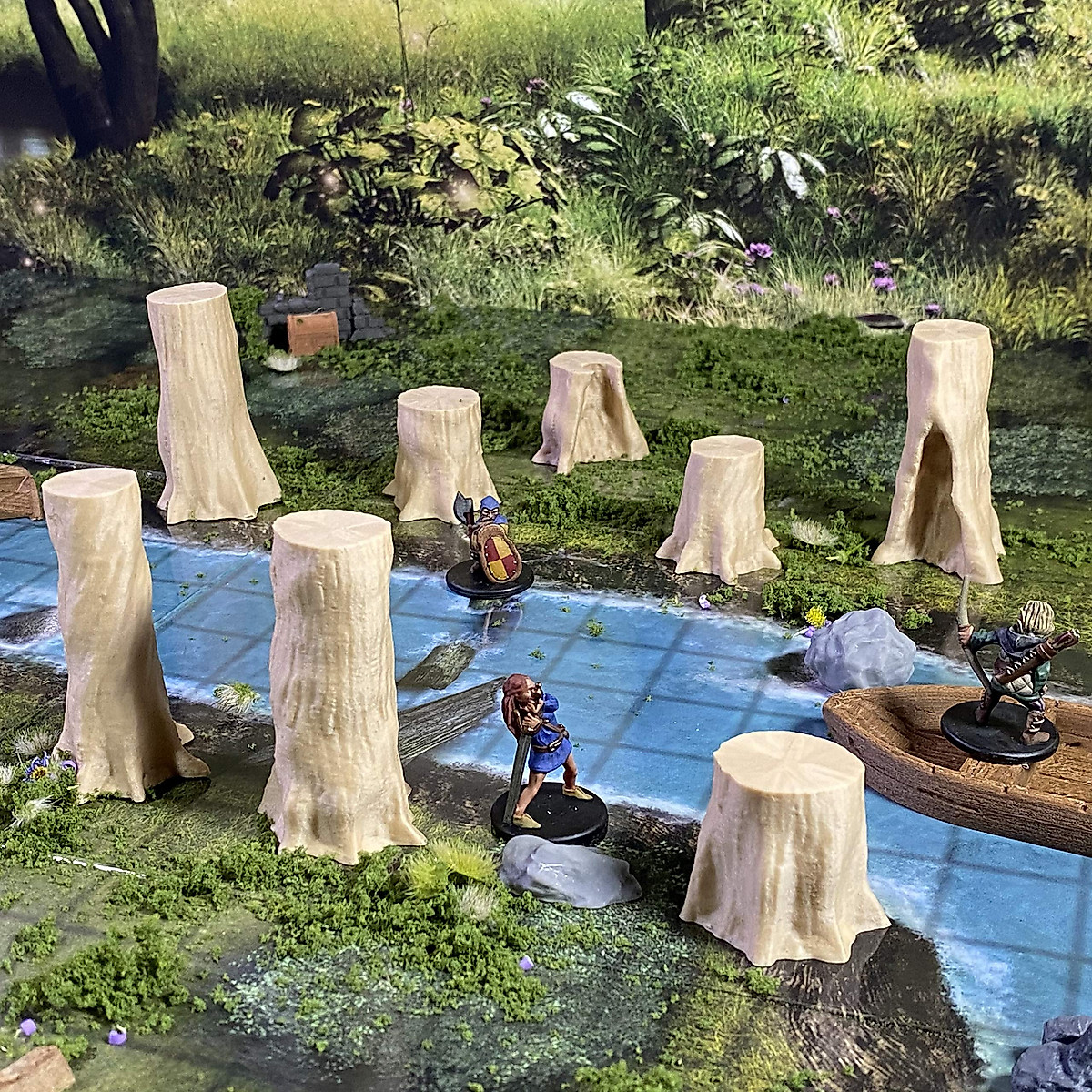 Extruded Gaming Beech Trees Set 2