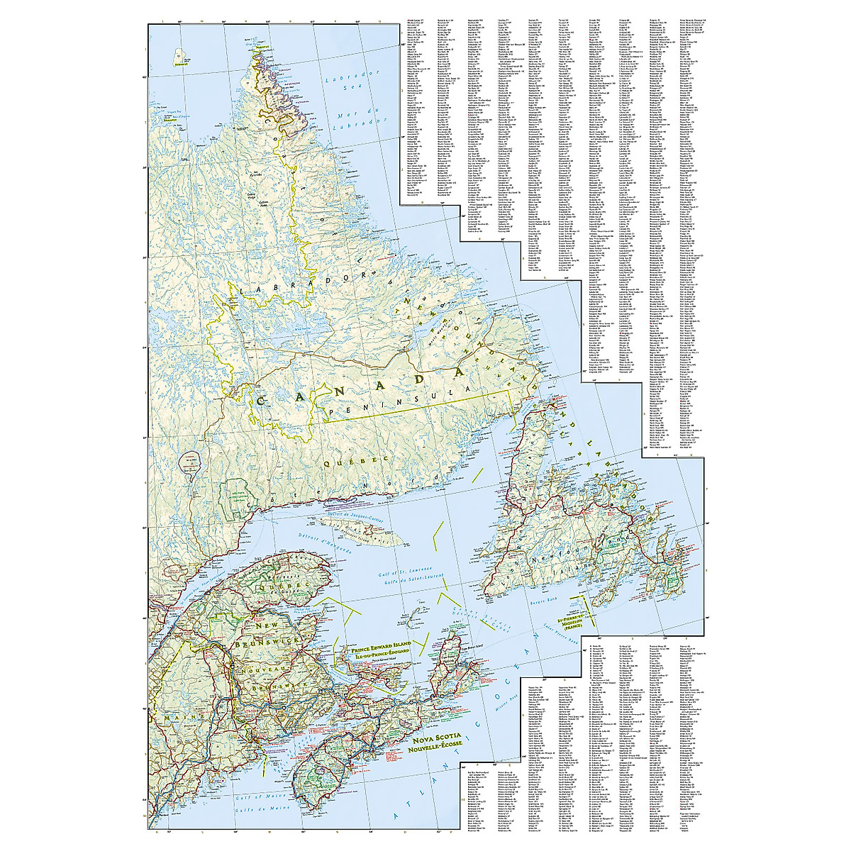 Canada East Map (National Geographic Adventure Map, 3115)