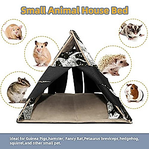 Y-DSIWX Guinea Pig Hideout House Bed, Fish Fossils Vintage Rabbit Cave, Squirrel Chinchilla Hamster Hedgehog Nest Cage