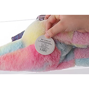 Apricot Lamb Toys Plush Colorful Plush Dragon Dinosaur Stuffed Animal Soft Cuddly Perfect for Child (Colorful Plush Dragon, 8 Inches)