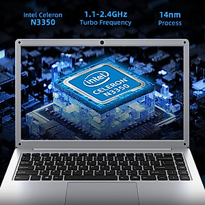 Jumper Laptop 14 Inch Laptops 12GB RAM 256GB ROM SSD Windows 11 Notebook Computer with FHD 1080P Display, 14nm Intel Celeron,Dual speakers,Full Size Keyboard,Large Battery 35520mWH - One Year Warranty