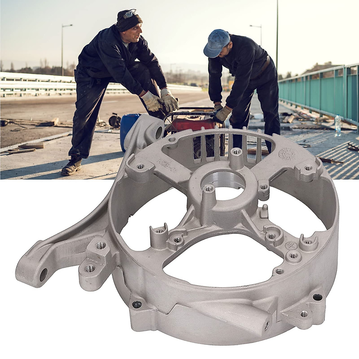 Motor Rear Bracket Generator Metal End Cover Generator Back Housing 3‑8KW Generator Rear End Housing for 173F 178F 186F