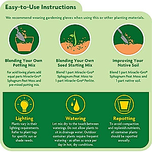 Miracle-Gro Sphagnum Peat Moss, 8 qt., For Containers and In-Ground