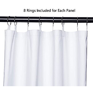 Rose Home Fashion Thermal Insulated Blackout Curtain Liner Panel-Ring Included- Curtain Liner 100% Darkening,Blackout Liner for 63 Inch Curtains (White, 27x59 2pieces)