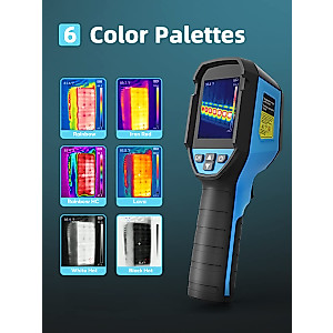 ACEGMET TR120E Thermal Imaging Camera, 120 x 90 IR Resolution Handheld Thermal Camera 10800 Pixels, 25 Hz Refresh Rate Thermal Imager with Laser Pointer, 2.4" LCD Screen, IP54, -4°F~752°F Range