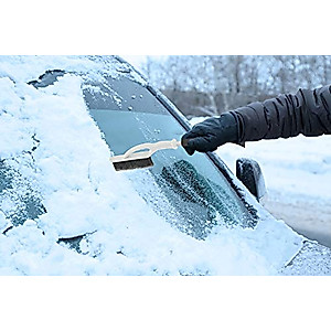 Superio Dual Function Car Snow Brush with Ice Scraper Foam Grip, One Size, Grey