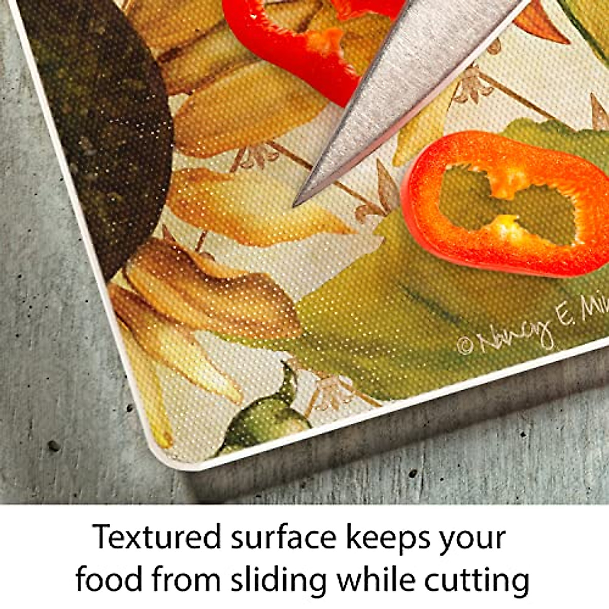 CounterArt Sunflowers in Bloom 3mm Heat Tolerant Tempered Glass Cutting Board 15” x 12” Manufactured in the USA Dishwasher Safe