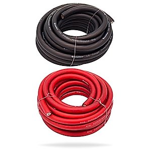 InstallGear 1/0 Gauge Wire (50ft) Copper Clad Aluminum CAA - Primary Automotive Wire, Car Amplifier Power & Ground Cable, Battery Cable, Car Audio Speaker Stereo, RV Trailer Wiring Welding Cable 1/0ga