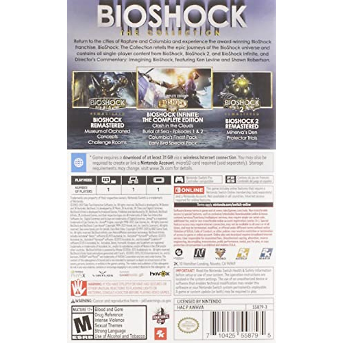 Bioshock Collection Code In Box - Nintendo Switch