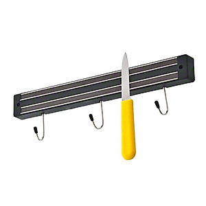 NEW, 13 Inch Long Wall-Mount Magnetic Knife Holder, Wall-Mount Tool Holder, Magnetic Knife Strip, w/Three (3) Hanging Hooks