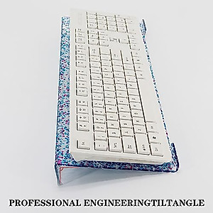 Cityjoy Computer Keyboard Stand Titled PC Gaming Keyboard Stand Riser with Silicone Anti-Slip Case, Acrylic Keyboard Tray Holder for Ergonomic Typing Working at Home and Office (LJ013A Blue)
