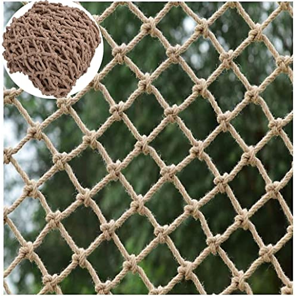 KACQIHTU Safety Hemp Rope Net Kids Climbing Safety Net Children Safety Rope Net Balcony Stairs Fence Garden Playground Protection Net Indoor & Outdoor Decor Rope Net