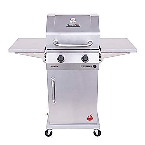 Char-Broil 463660421 Performance 2-Burner Cabinet Style Liquid Propane Gas Grill, Stainless Steel