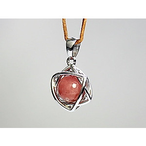 COSUMOSU Rhodochrosite 6 Point star 925 Sterling Silver Pendant for necklace