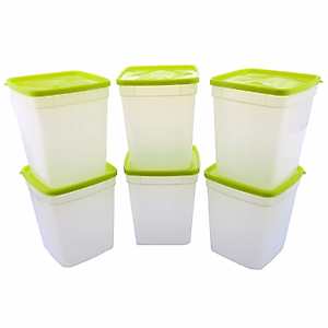 Arrow Home Products 1 Quart Freezer Food Storage Containers with Lids, 6 Pack - USA Made Reusable Freezer Containers for Food Storage - Prep, Store, Freeze - BPA Free, Dishwasher Safe, Durable