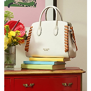 Kate Spade New York Knott Whipstitched Pebbled Leather Medium Satchel Milk Glass Multi One Size