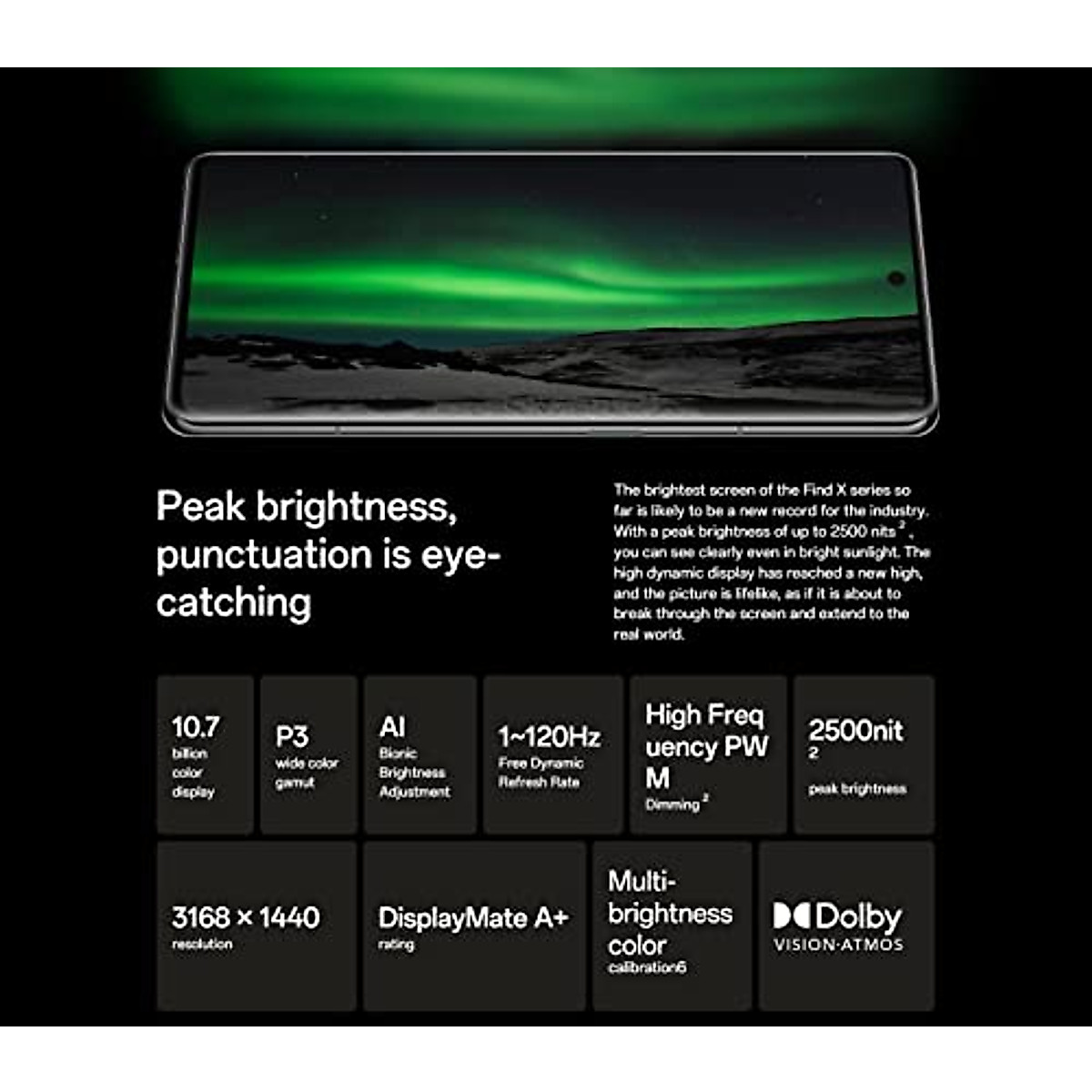 Original Oppo Find X6 Pro 16G+512GB 5G Mobile Phone Snapdragon 8 Gen2 6.82' 120Hz Screen IP68 100W Charge 1" in Outsole Wide Angle 5000mAh NFC Global Warranty by-（CTM Global Store） (Black (AG Glass))