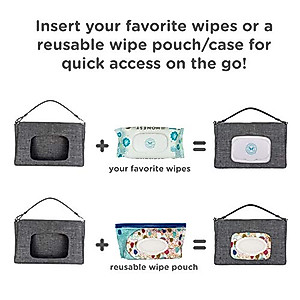 liuliuby Crossbody Diaper Clutch - Diaper Pouch, Small Diaper Bag, Wristlet (Heather Gray)